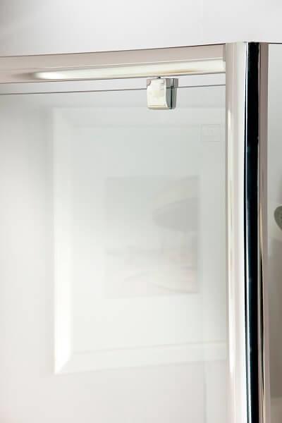 Jupiter 900mm x 900mm Square Polished Silver Pivot Shower Enclosure
