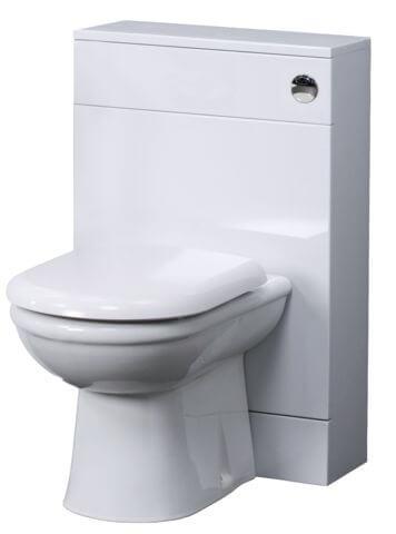 WC Units: 500mm x 200mm Gloss White Minimalist WC Unit VTYW200 No ...