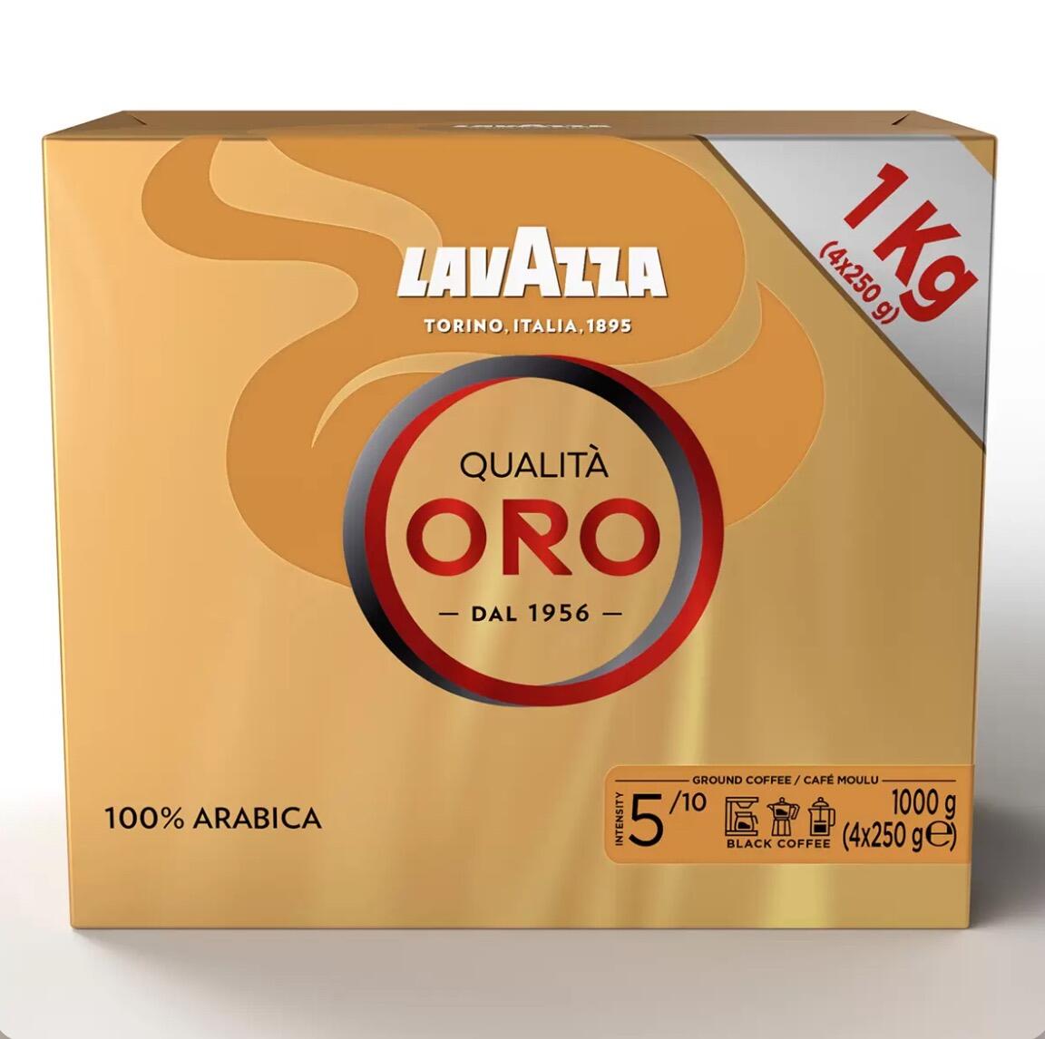 Lavazza Qualità Oro Arabica Ground Coffee 4 x 250g | 100% Premium ...