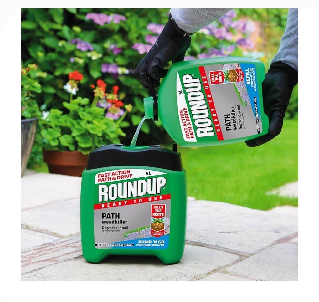 Roundup Path Weedkiller Refill – 5L Ready to Use for Pressure Sprayer