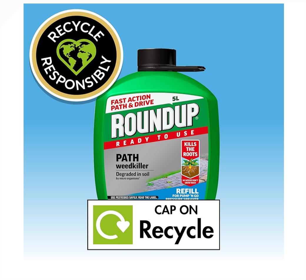 Roundup Path Weedkiller Refill – 5L Ready to Use for Pressure Sprayer