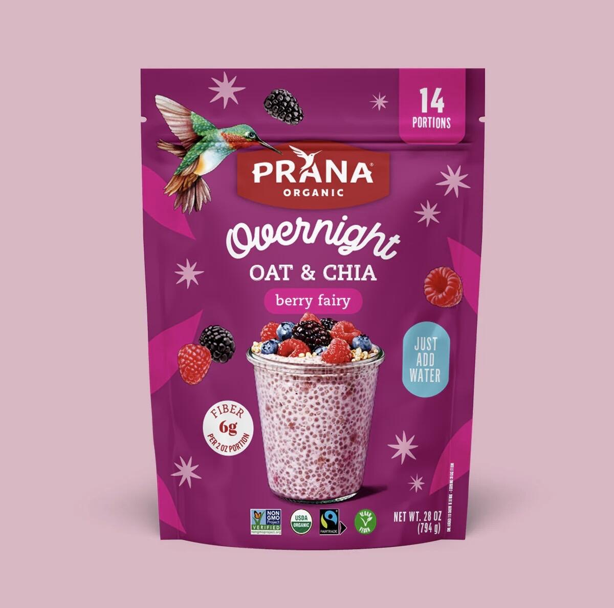 Prana Organic Berry Fairy Overnight Chia with Oats 800g | AKNZ