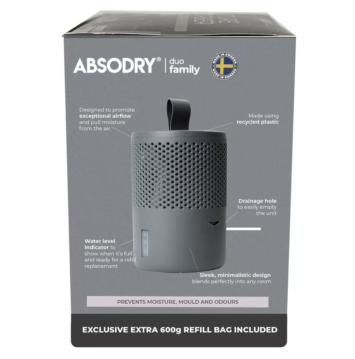 Absodry Moisture Absorber with 2 Refills | Effective Humidity Control