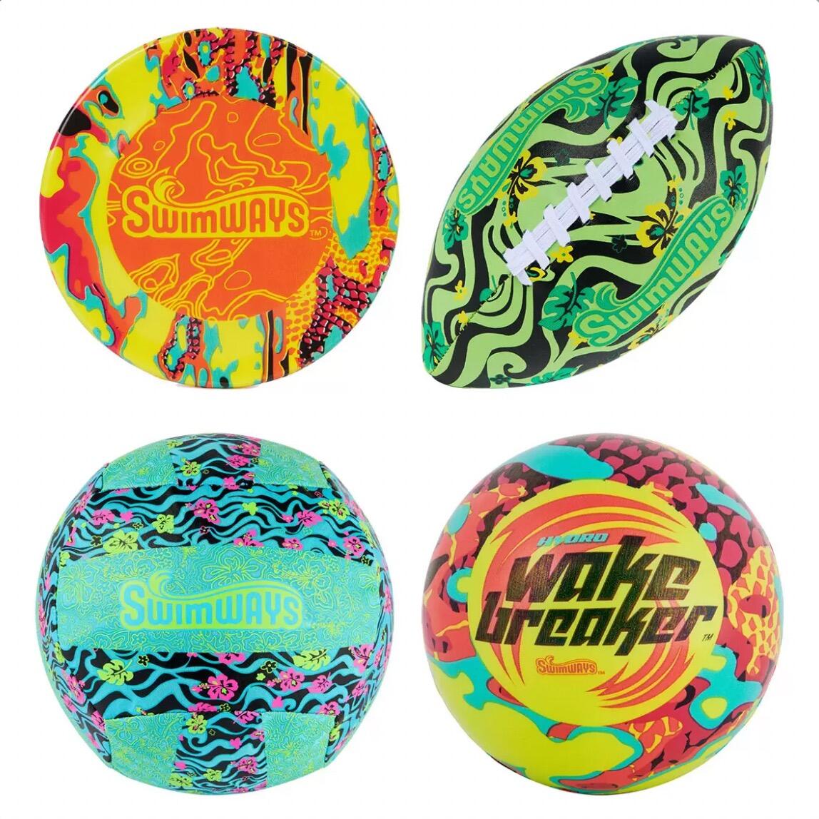 Swimways Hydro Sports Ball Combo – 4 Pack Fun Water Games for Pool ...