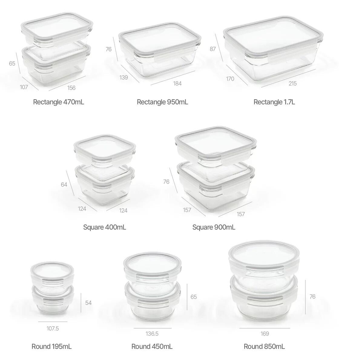 Glasslock 28-Piece Food Storage Set – Durable Glass Containers | AKNZ