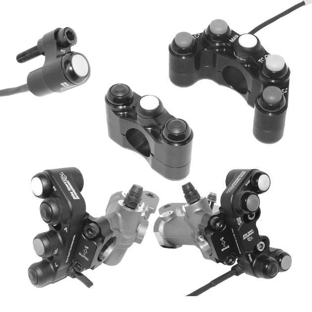 Custom made race handlebar switches by Bike Sport Developments