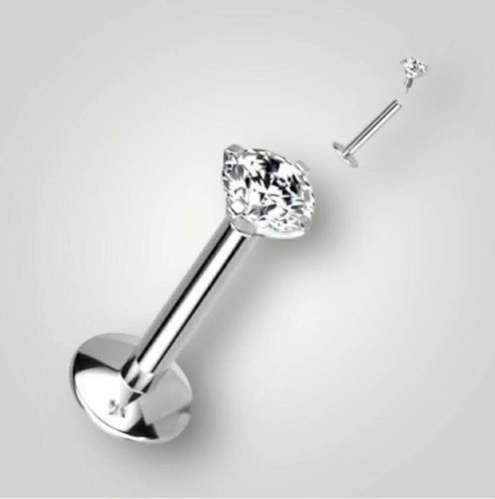 Vertical labret jewellery