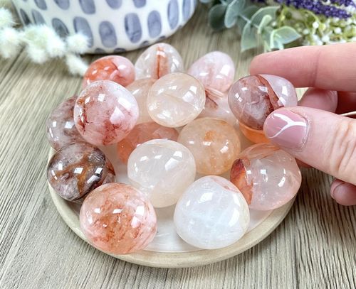 Red Hematoid Quartz Crystal Rough Point - Fire Quartz Crystals