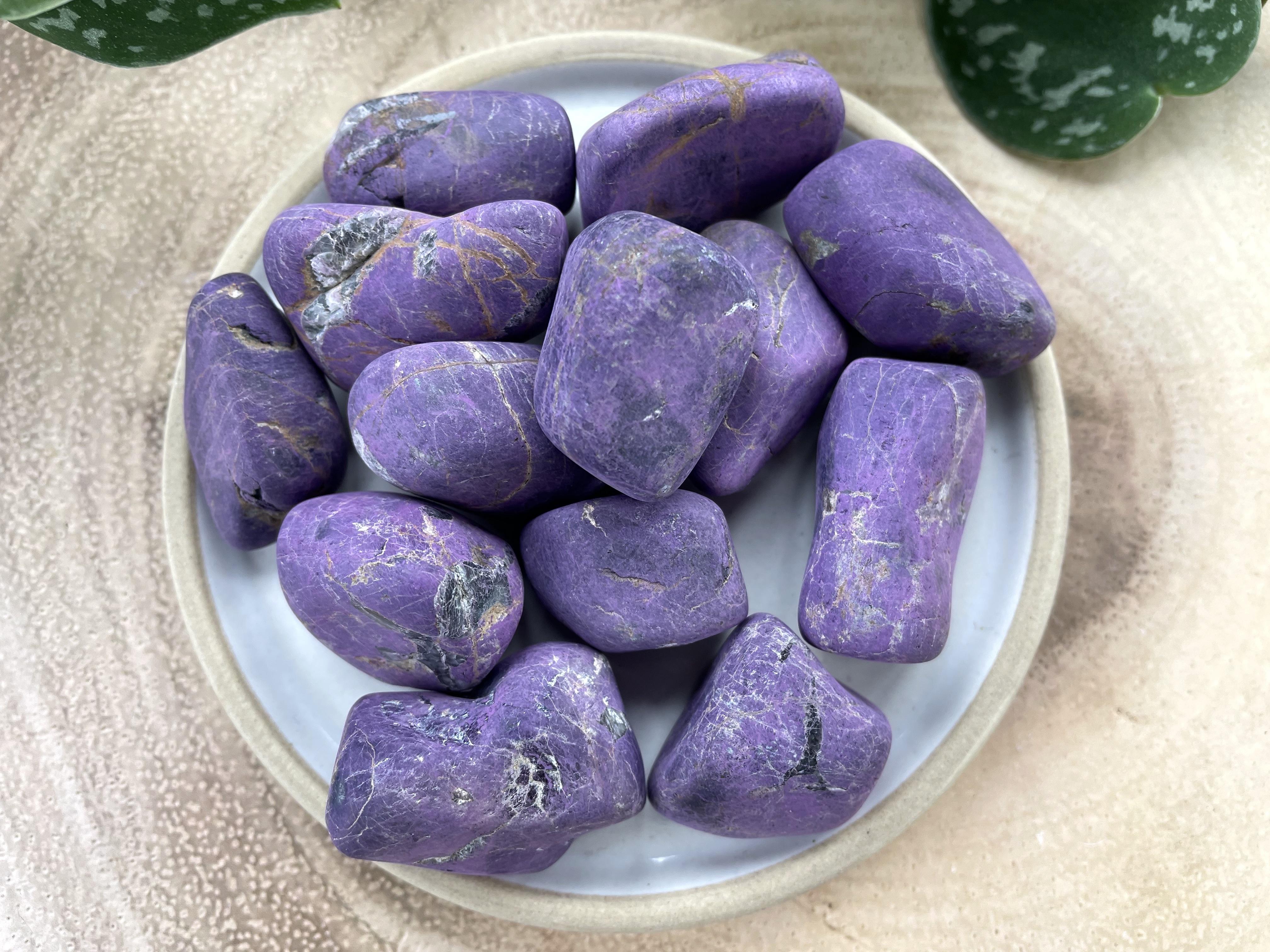 Purpurite Tumbled Stones - Rare High Grade Crystal