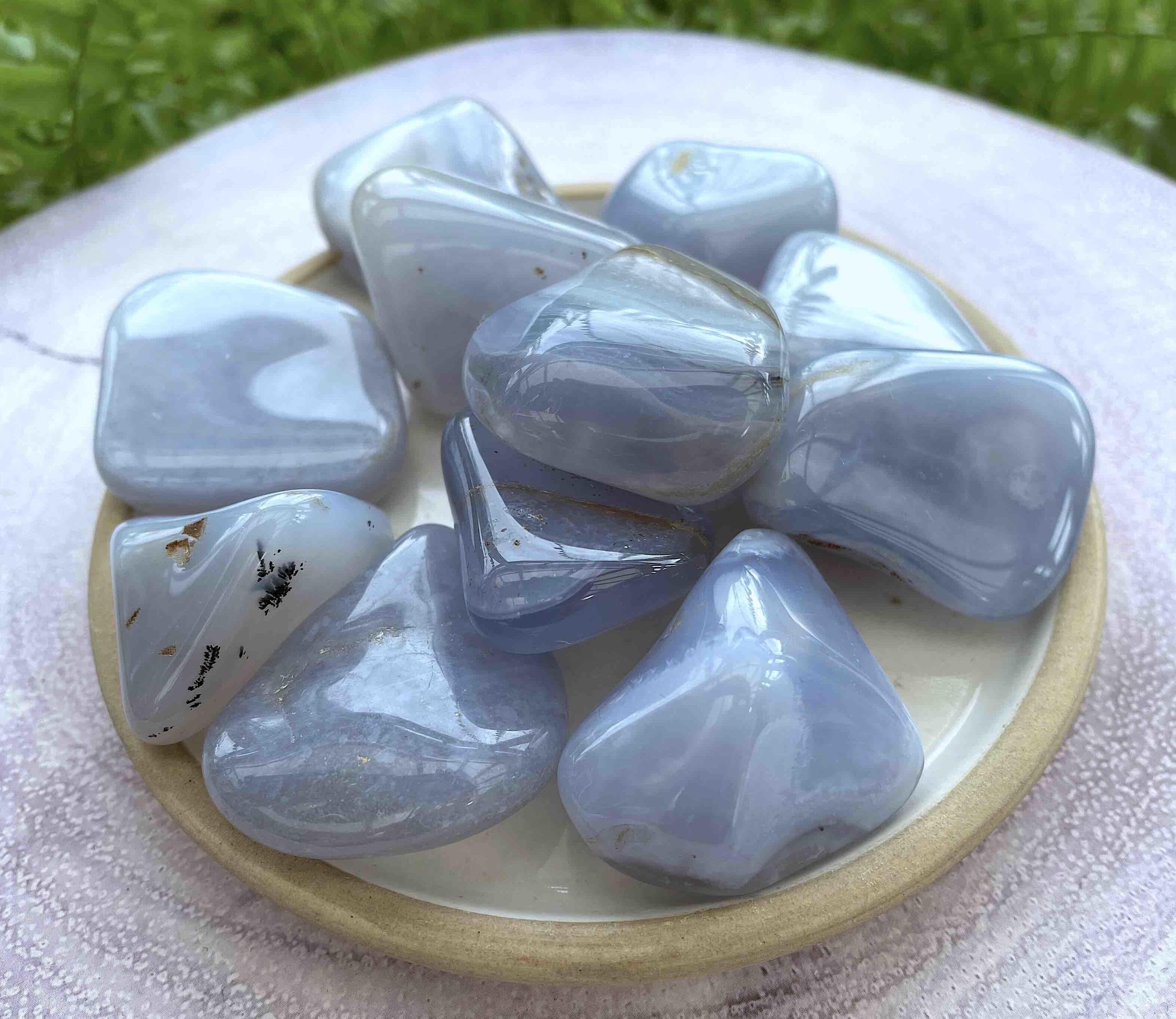 Blue Chalcedony Tumblestone - Friendships & Love Crystal