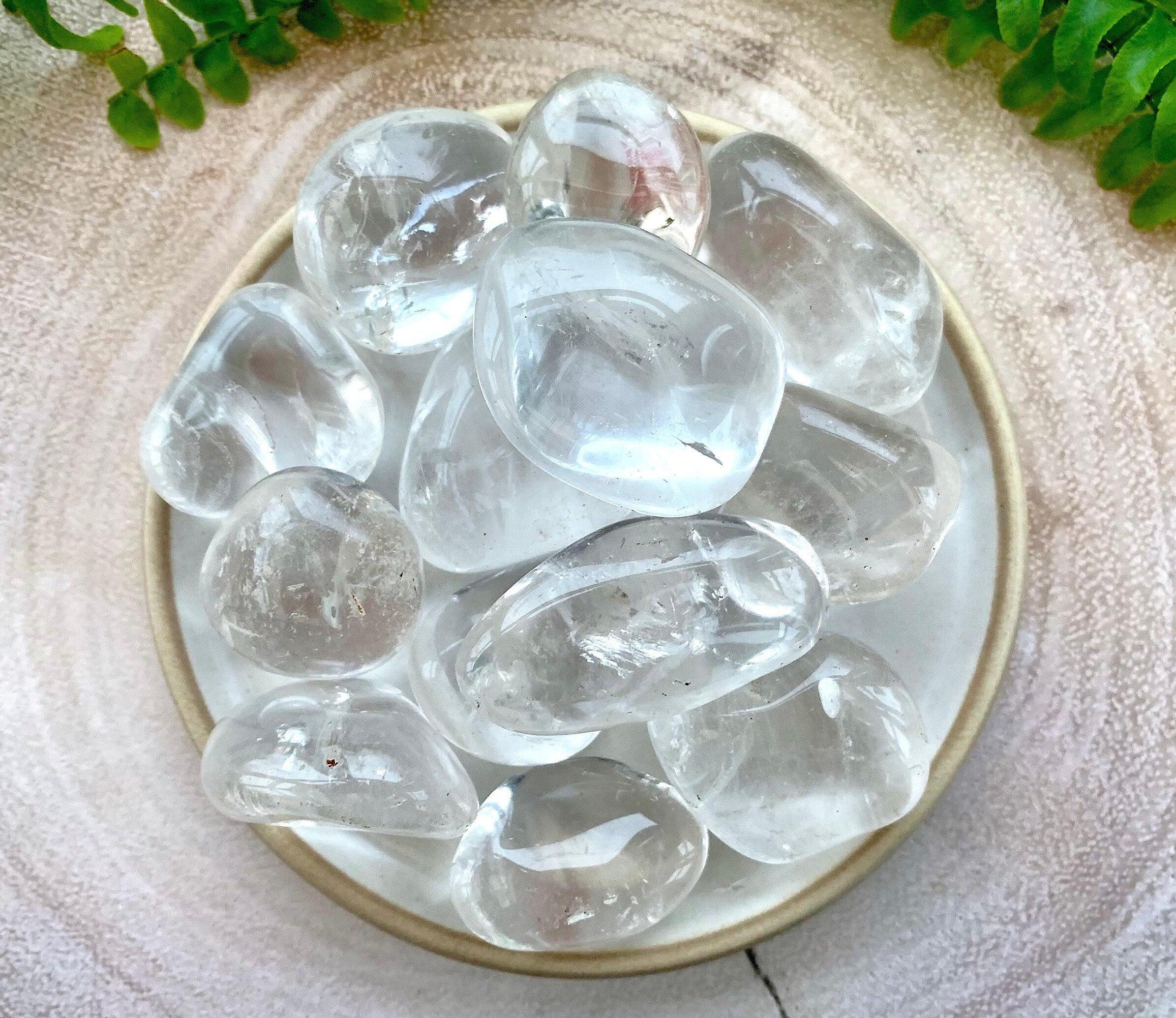 Clear Quartz Tumblestones - Concentration and Studying Crystals
