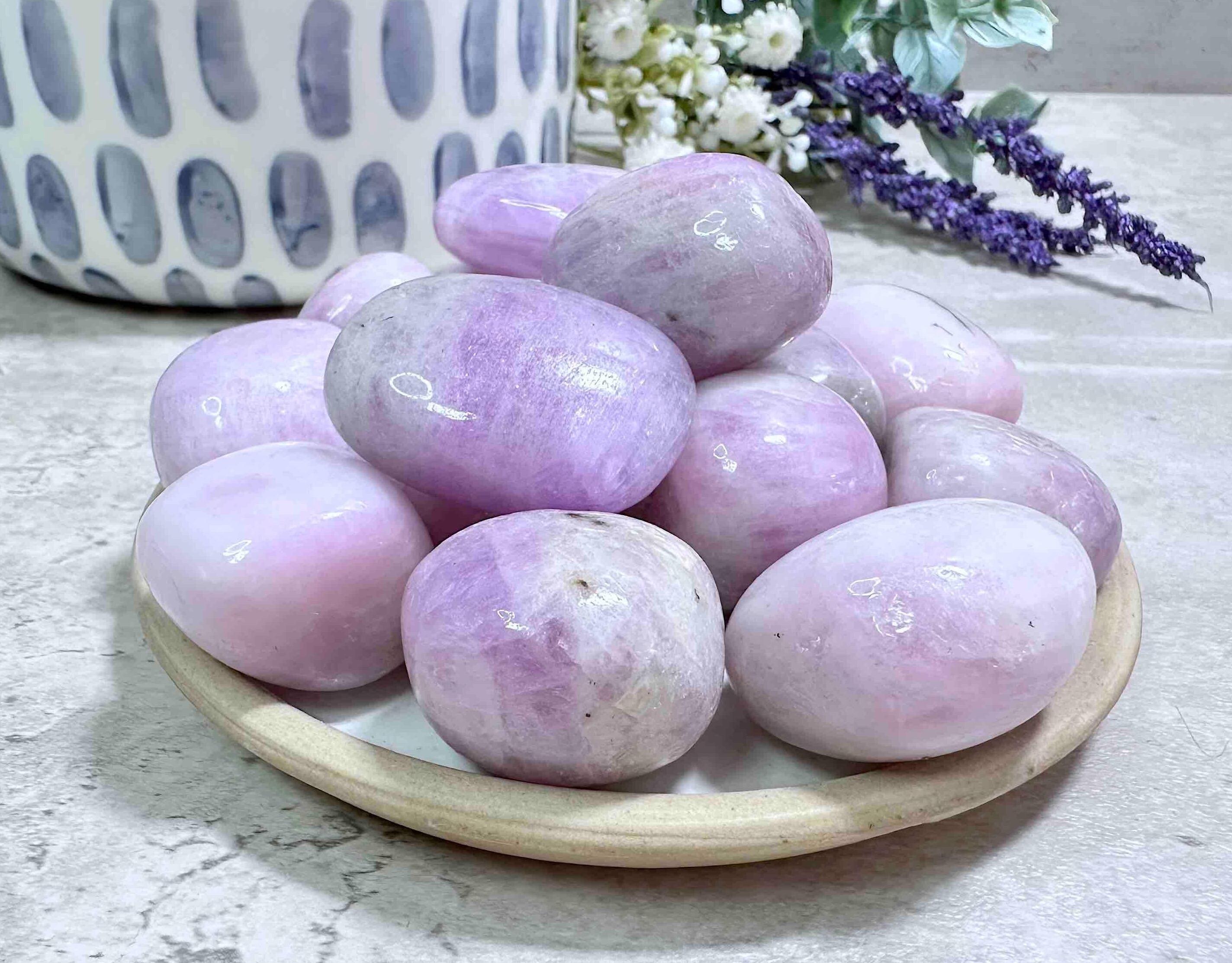 Kunzite Tumbled Stone - Emotional Healing & Heart Chakra Support