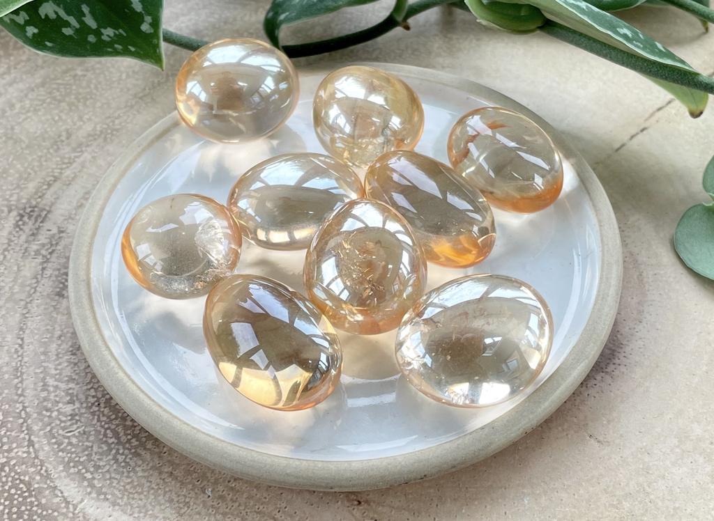 Introduction to Topaz Aura Quartz Tumblestones, Meaning, Properties and ...