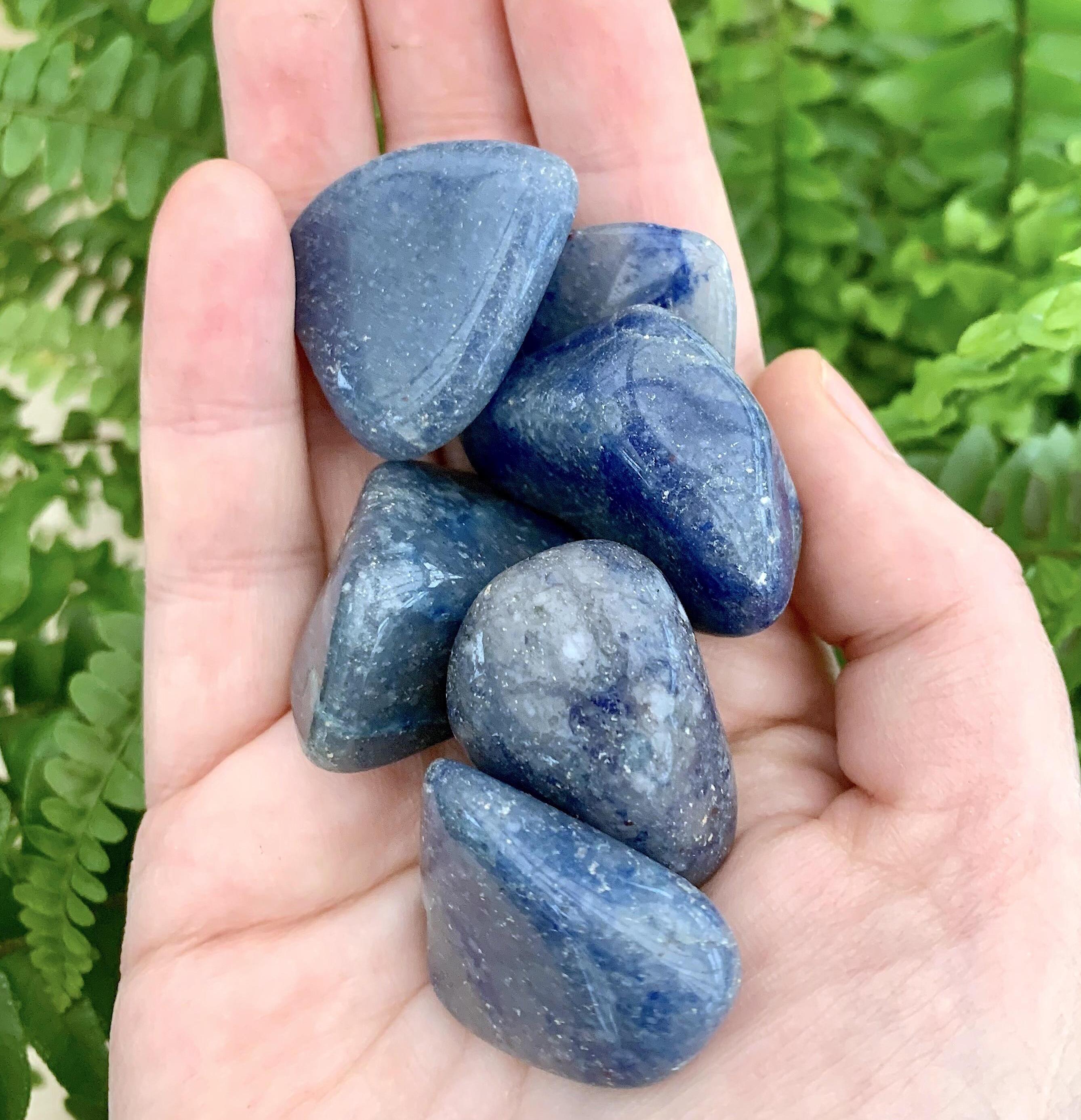 Blue Dumortierite Quartz Tumbled Stone for Clarity & Focus