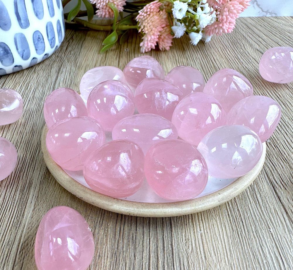 High Quality Madagascar Rose Quartz Tumblestone - Self Love Crystals