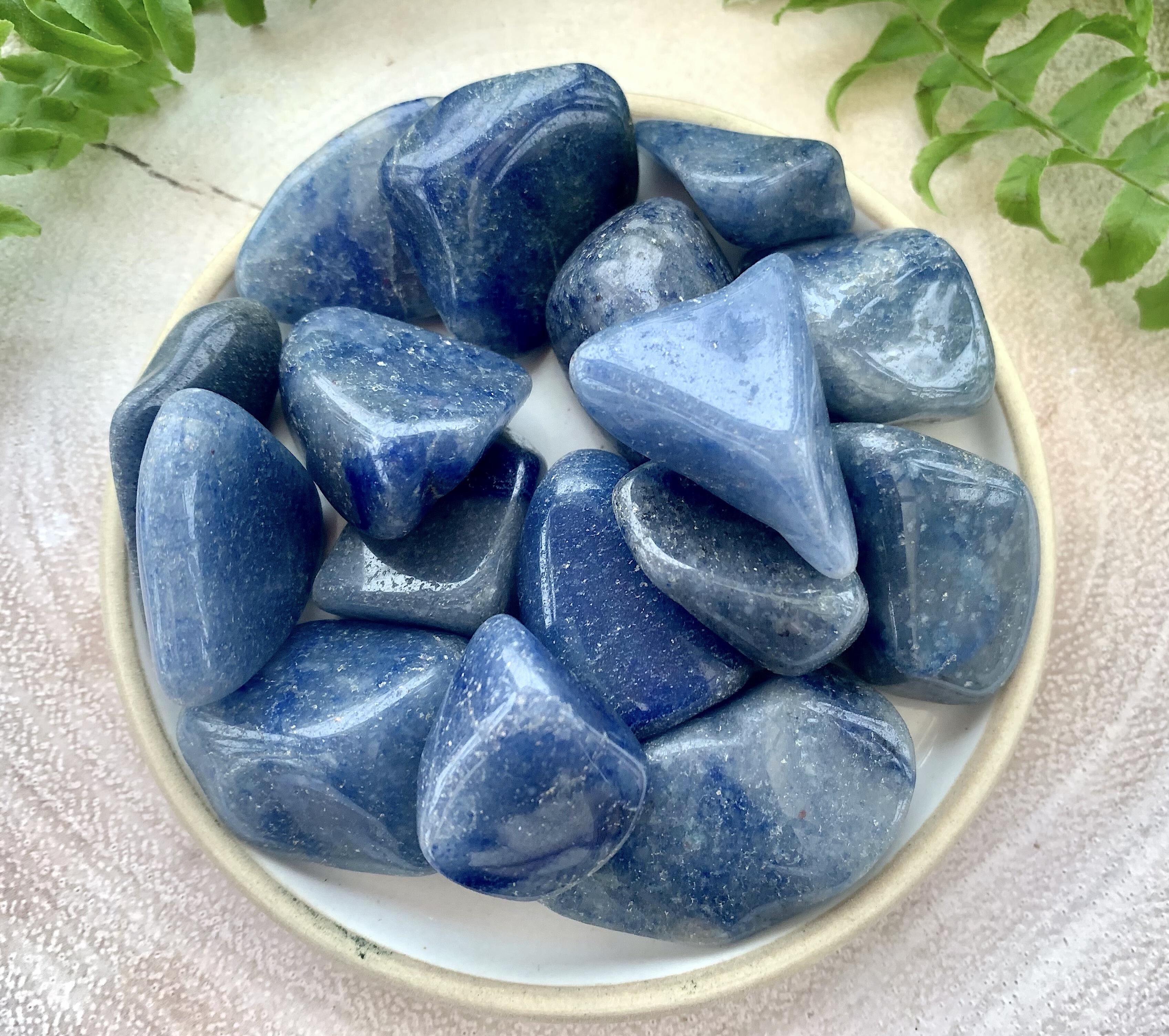 Blue Dumortierite Quartz Tumbled Stone for Clarity & Focus