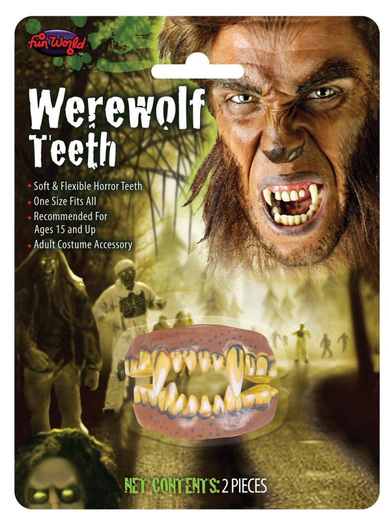 Werewolf Teeth and Fangs Double Set by Fun World 9326 | Karnival Costumes