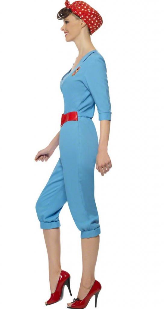 1940s Factory Worker Fancy Dress for Ladies