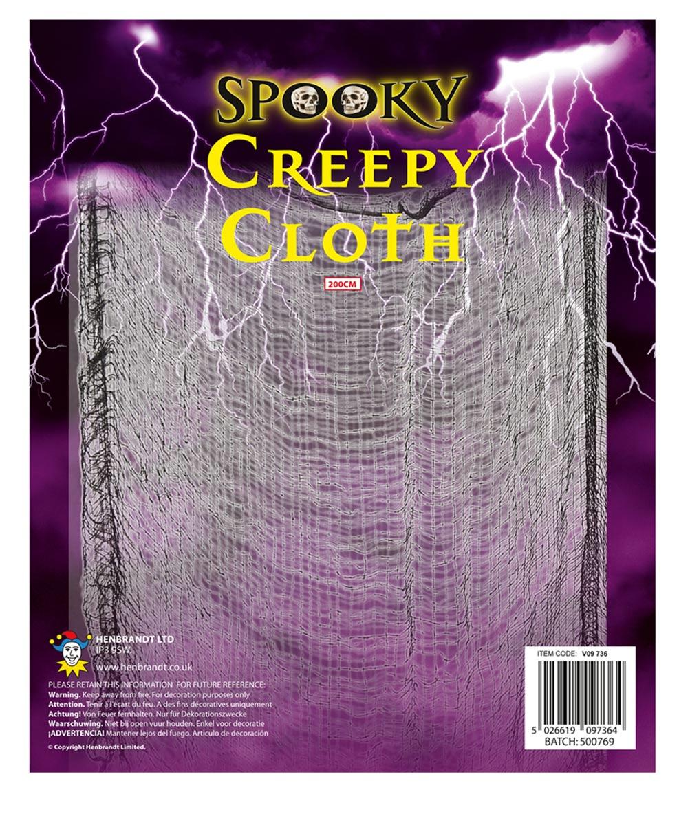Halloween Creepy Cloth Black 2m x 75cm by Henbrandt V09736 | Karnival ...
