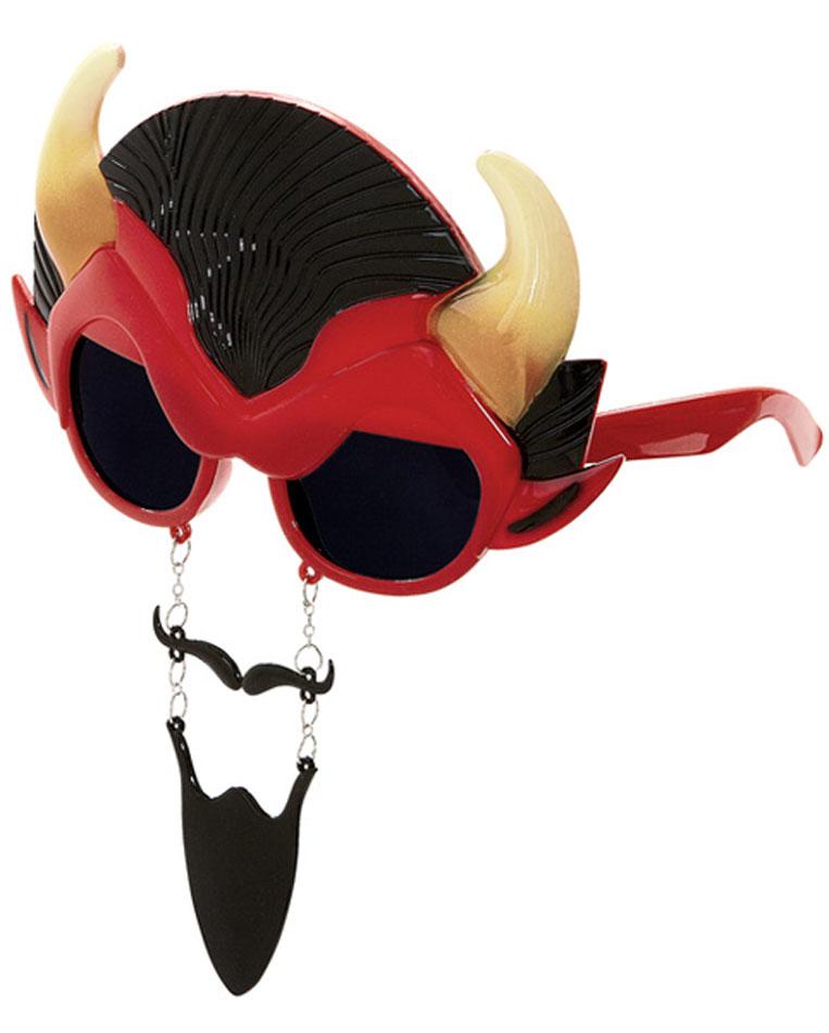 Devil Glasses with Moustache and Beard by Widmann 14398 | Karnival ...