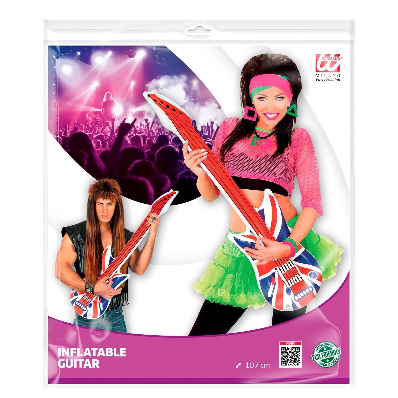 Union Jack Inflatable Guitar by Widmann 23947 | Karnival Costumes