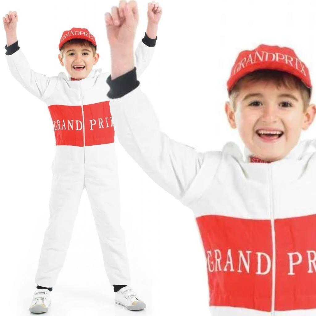 Grand Prix Racing Driver Fancy Dress Costume for Children by Fun Shack ...