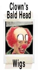 Circus Clown Bald Head Wigs