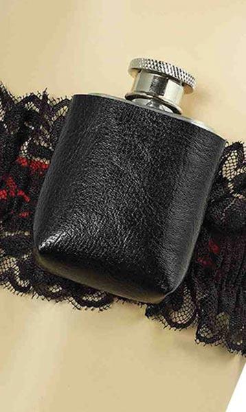 Roaring Twenties Deluxe Thigh Garter with Flask