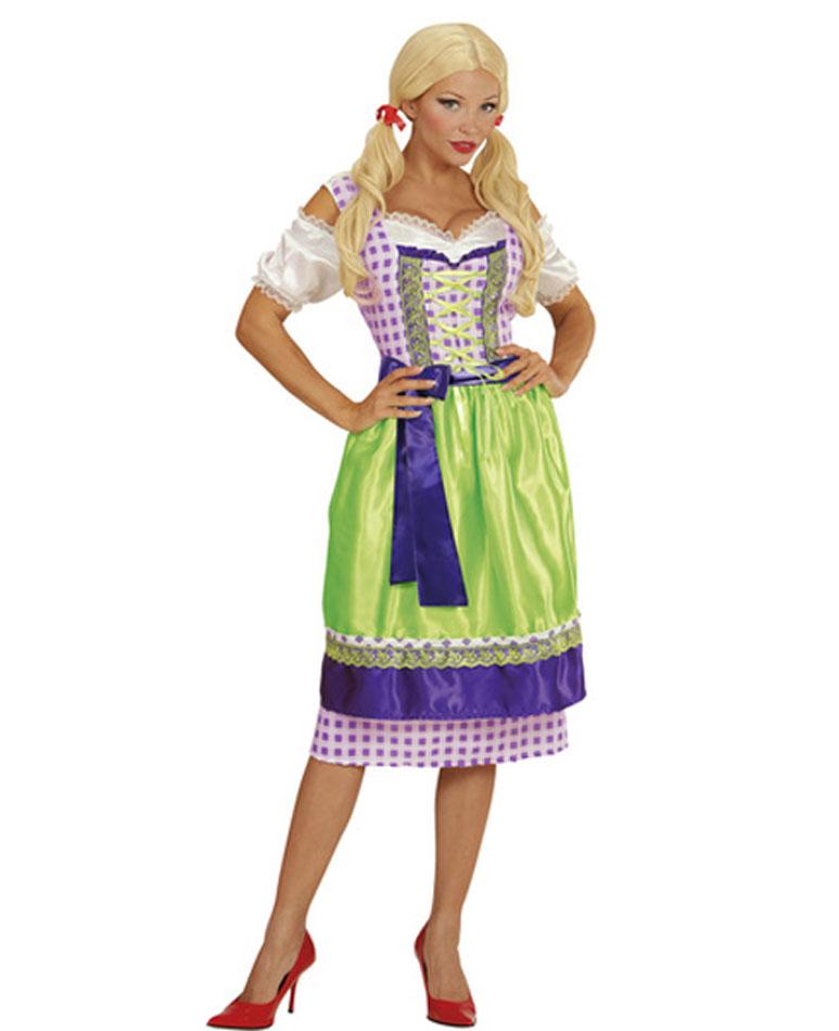 Oktoberfest Bavarian Drindl Costume in Green by Widmann 011 | Karnival ...