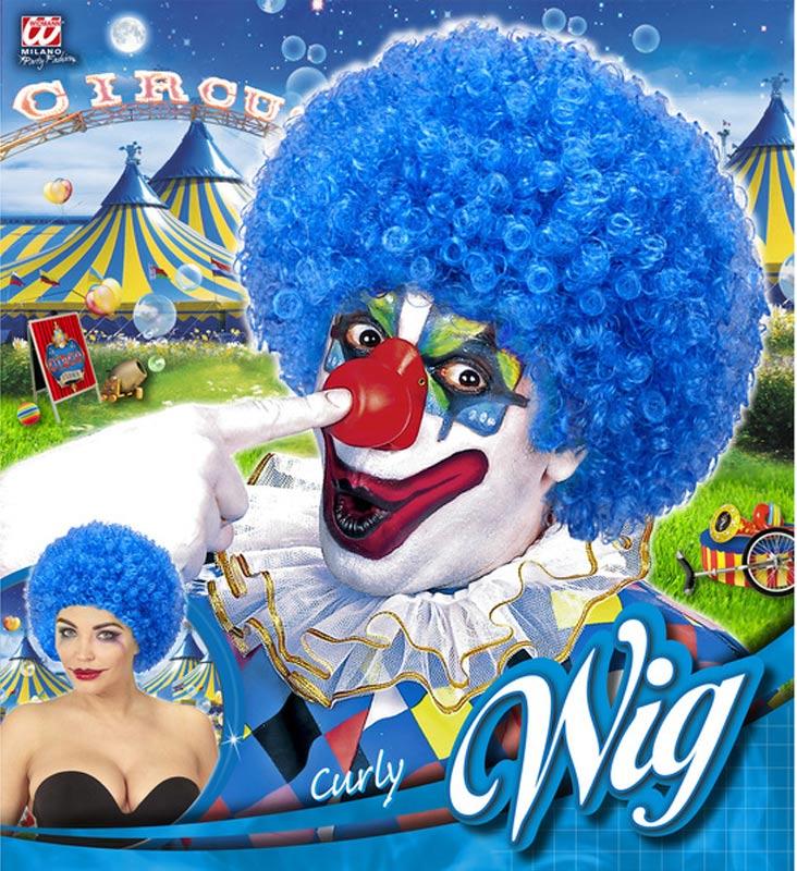 Clown's Blue Afro Wig by Widmann 60047 Adult Wigs | Karnival Costumes