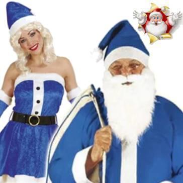 Blue Santa Claus and Father Christmas Costumes for Men and Women ...