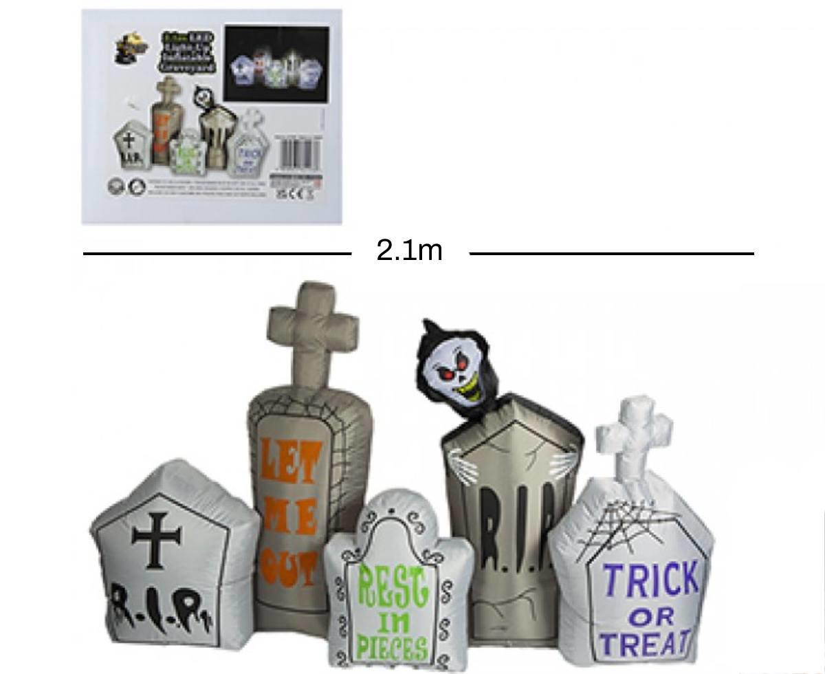 Light-up Family Friendly Graveyard Scene 2.1m wide by PMS 997187 ...