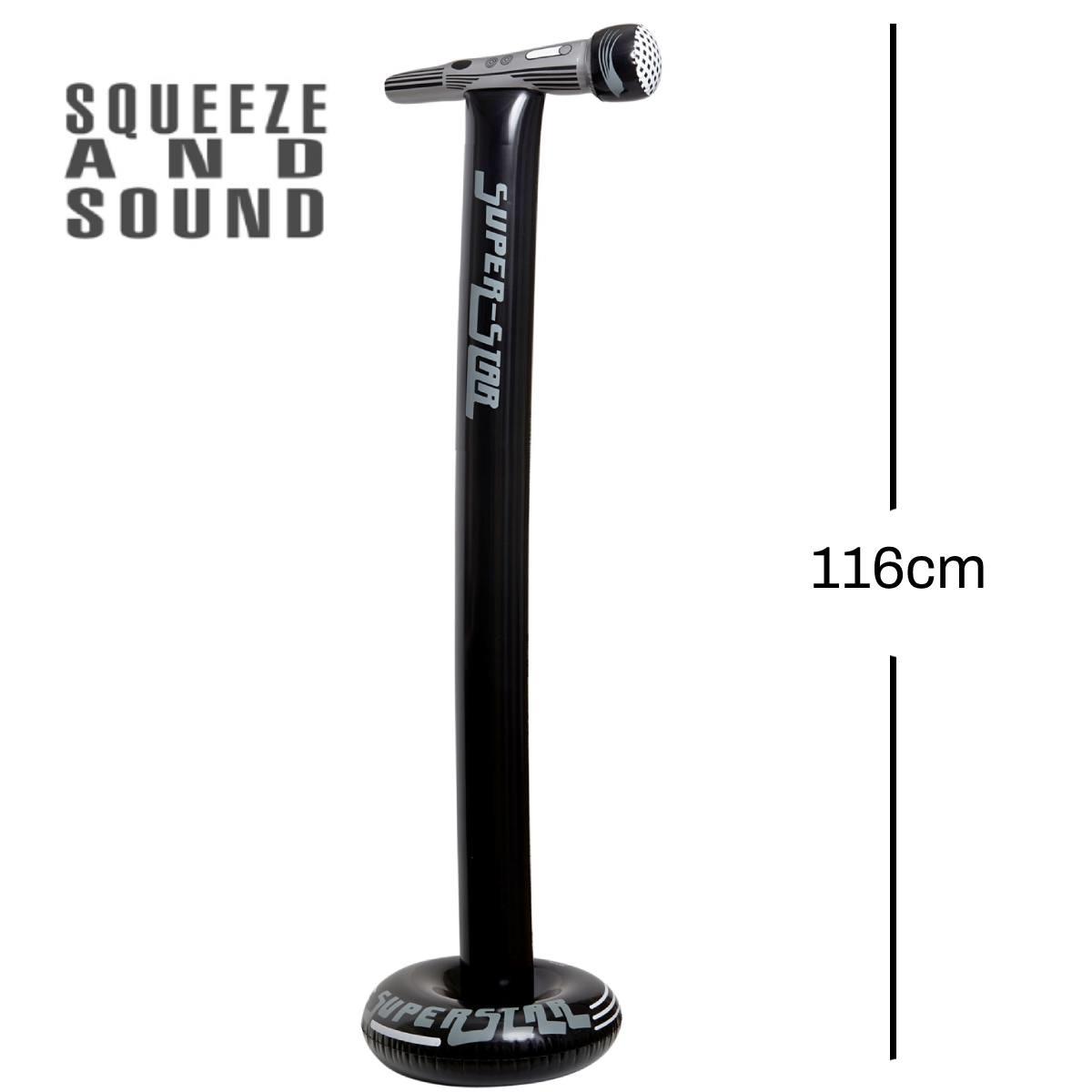 Inflatable 116cm tall Standing Microphone by Widmann 04817 | Karnival ...