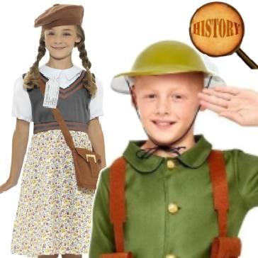 WWII Evacuees Fancy Dress Costumes for Children | Karnival Costumes