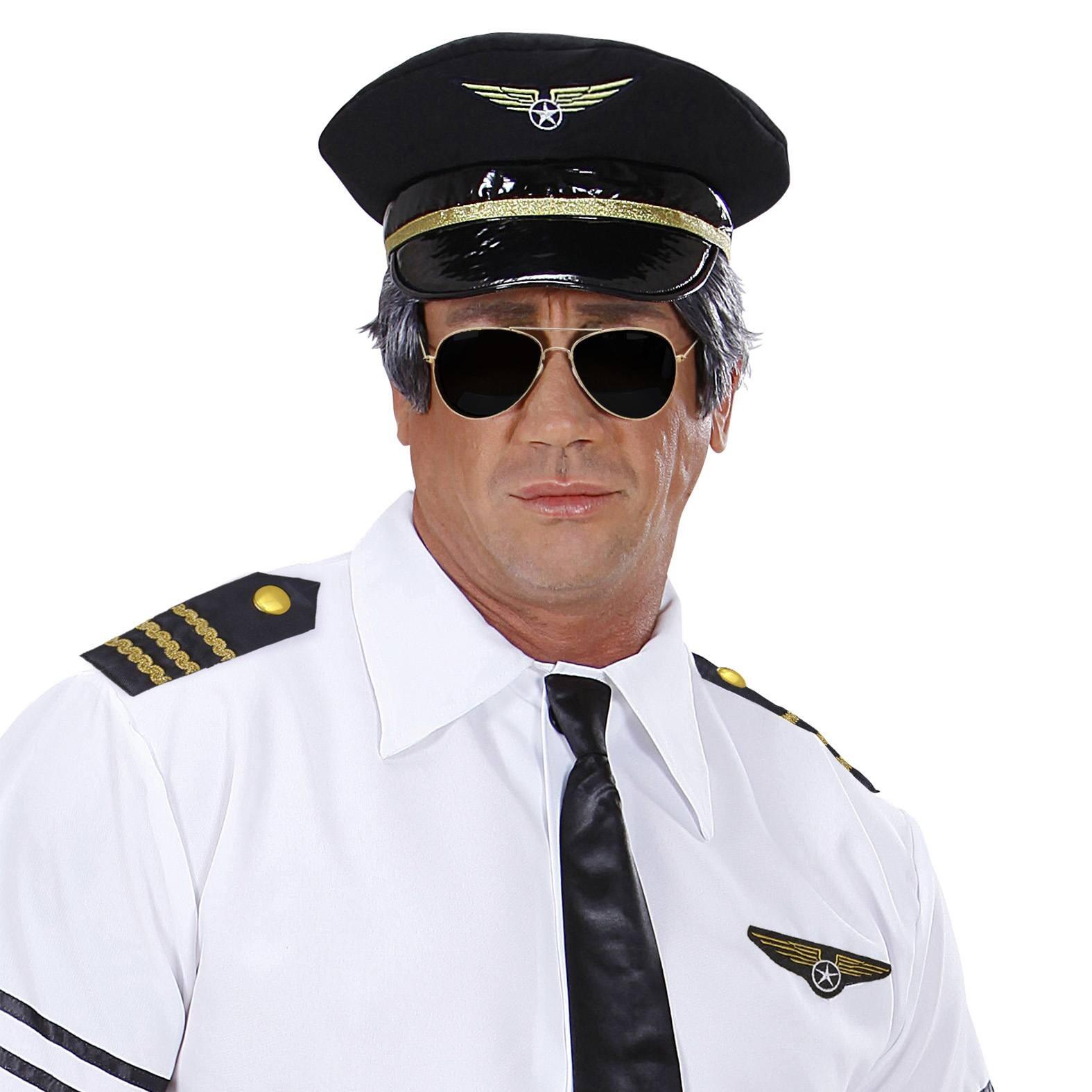 Airline Pilot Set Epaulettes, Glasses and Bagdge by Widmann 00085 ...