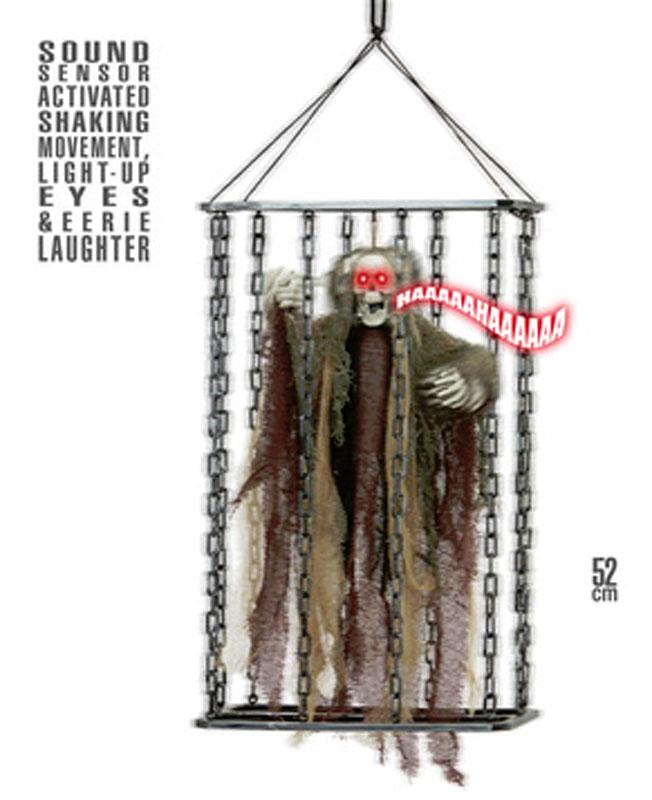 Shaking Skeleton in Cage with Light and Sound by Widmann 4889 ...