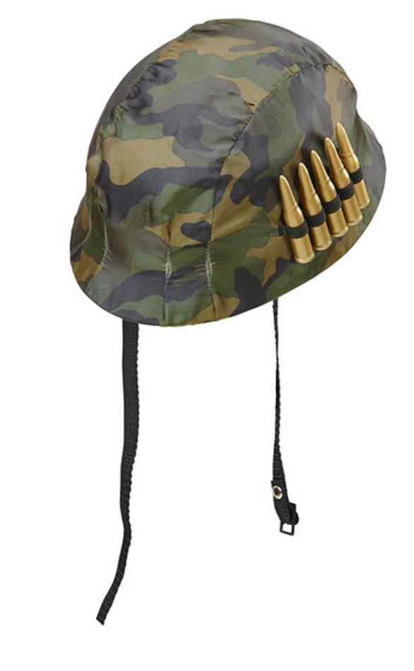 US Military Soldier's Helmet with Bullets by Widmann 23938 | Karnival ...