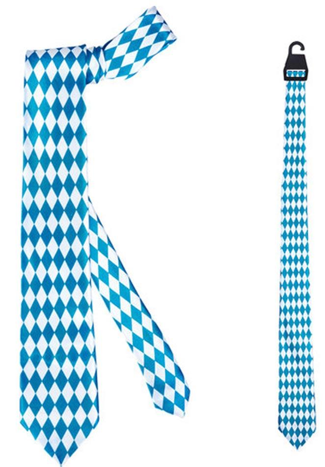 Satin Bavarian Oktoberfest Neck Tie in Blue and White by Oktoberfest ...
