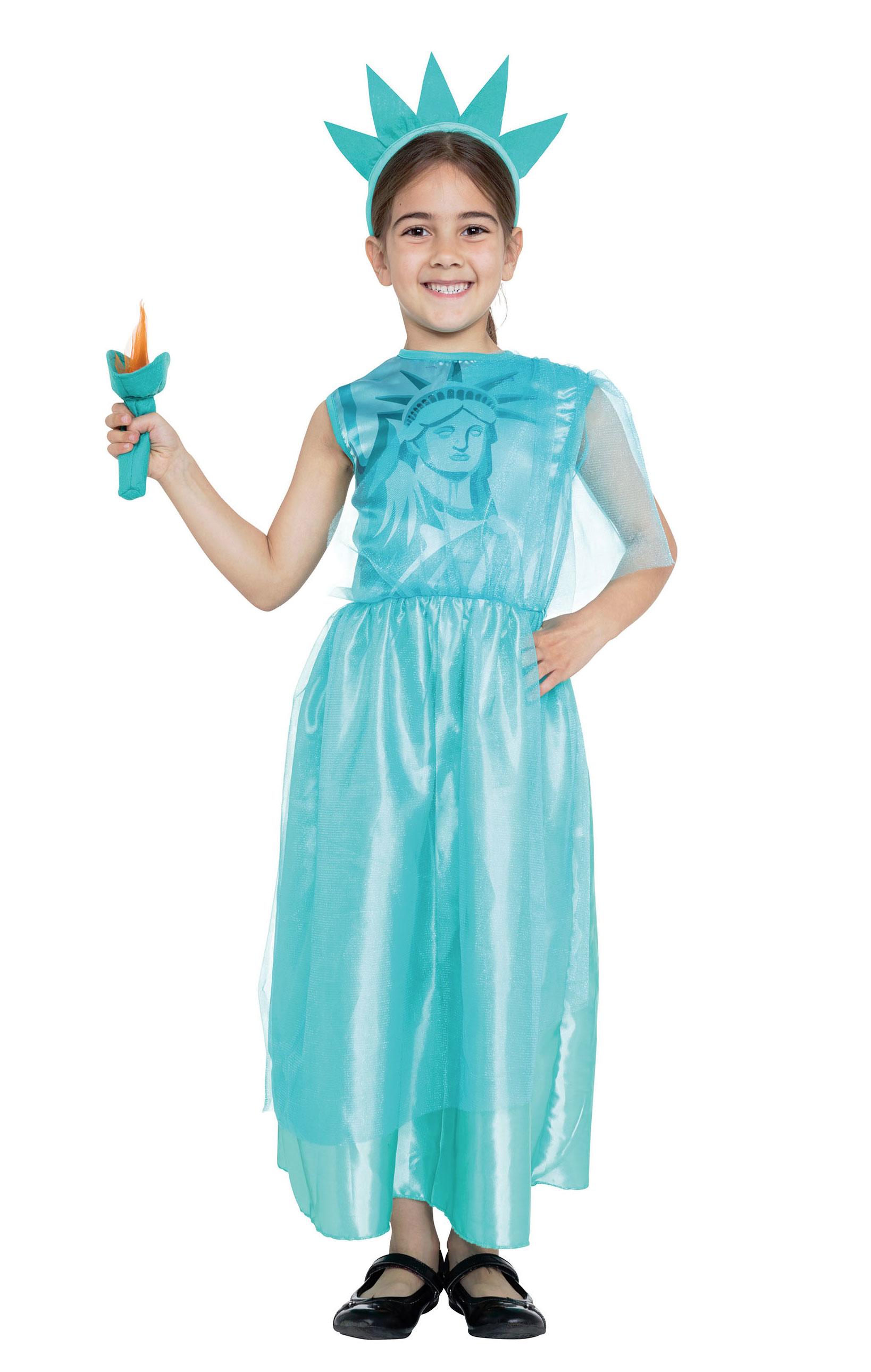 Statue of Liberty Fancy Dress Costume for Girls CF049, CF050 & CF051 ...