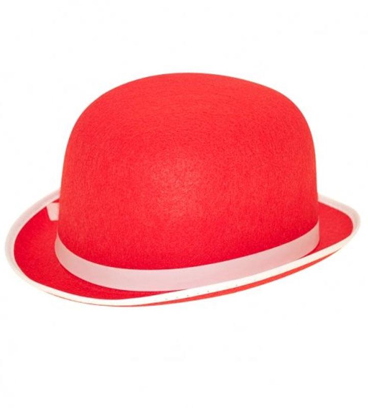 Red Bowler Hat - Showtime Costume Hats