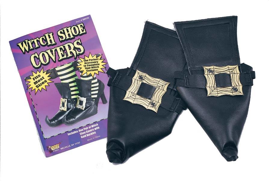 Witch Shoe Covers with Silver Coloured Buckles