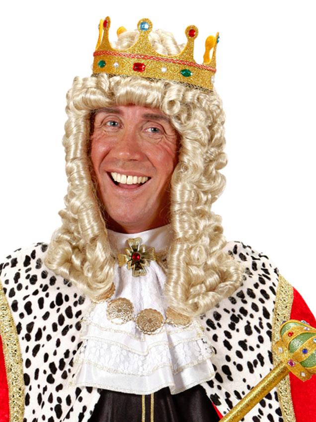 Unisex Gold Glitter Crown with Gemstones by Widmann 9085E | Karnival ...