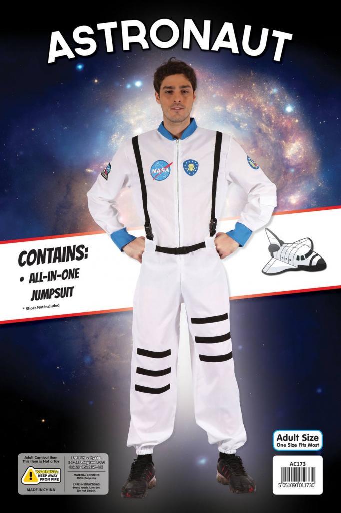 Male Astronaut Costume by Bristol Novelties AC173 | Karnival Costumes