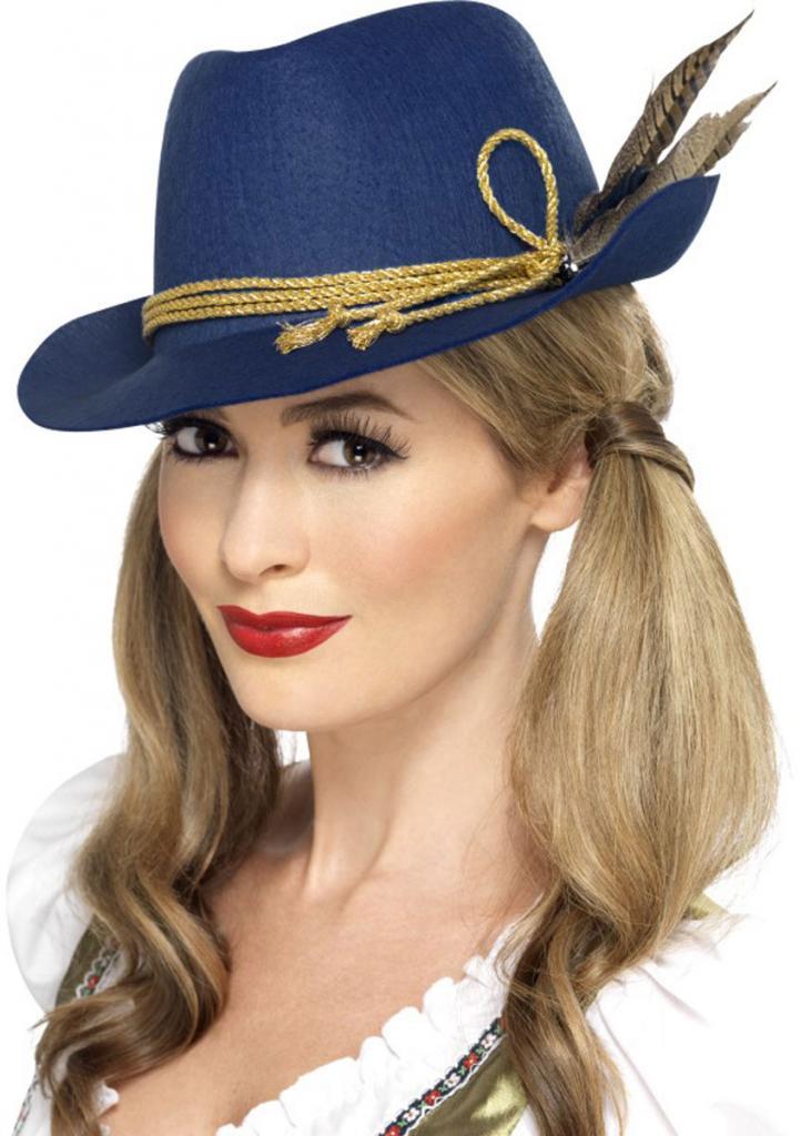 Authentic Bavarian Trenker Oktoberfest Hat with Feathers by Smiffy ...
