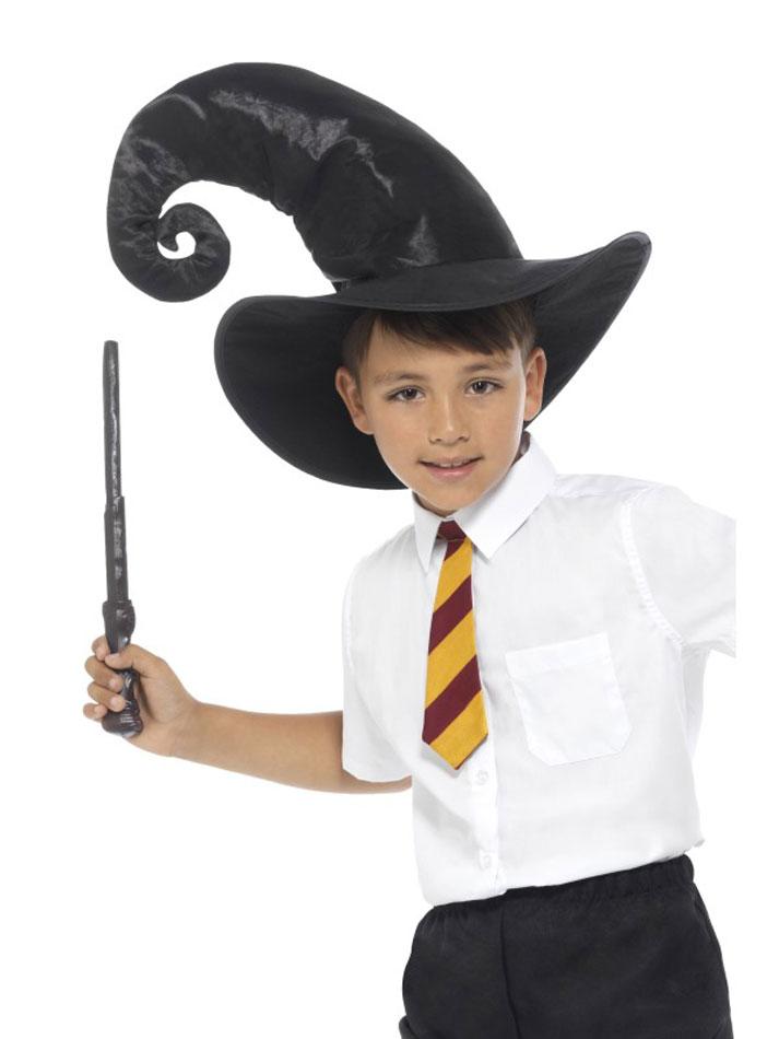 Unisex Children's Wizard Set with Hat, Tie and Wand 45606 | Karnival ...