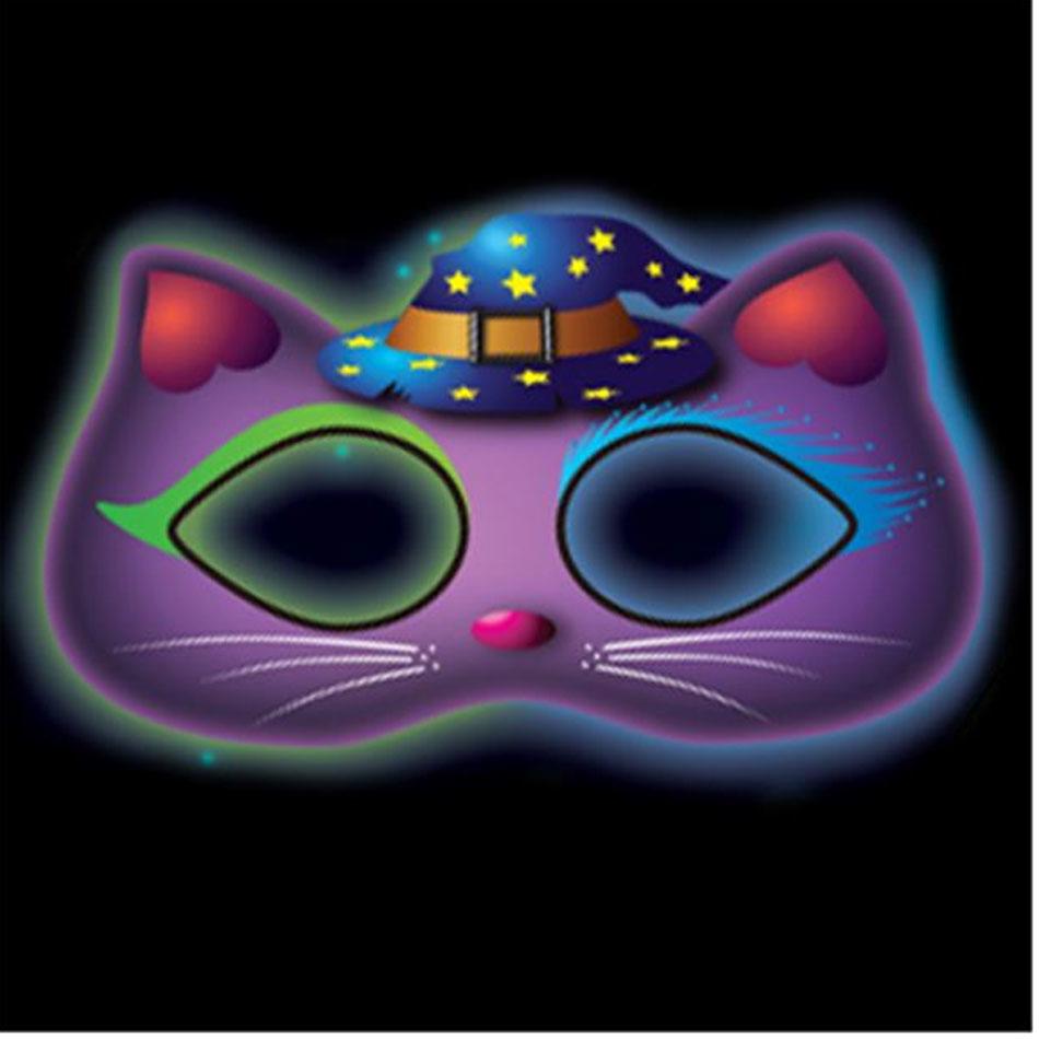 Glow in the Dark Cat Mask by Amscan 9902345 | Karnival Costumes