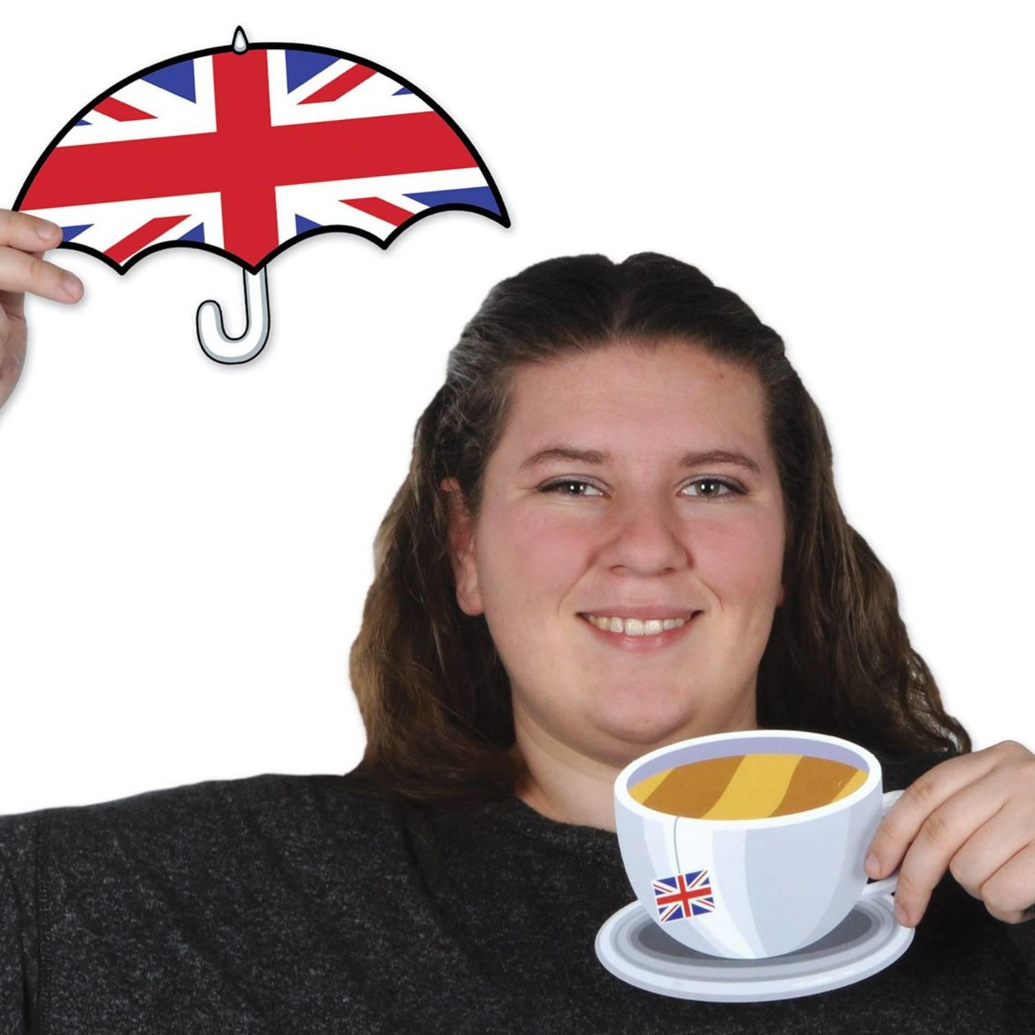 British Photo Booth Props pk15 With Dowels by Beistle 59871 | Karnival ...