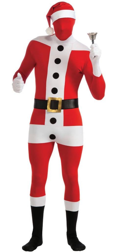 Santa Claus Bodysuit Adult Fancy Dress Costume