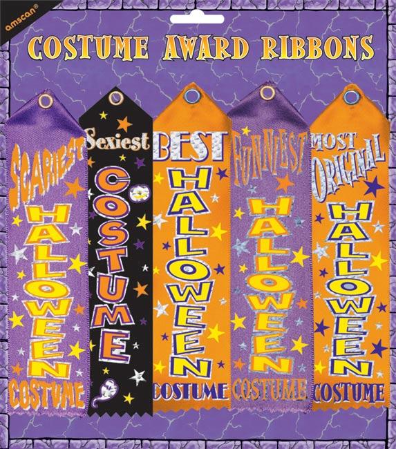 Halloween Party Costume Award Ribbons (19cm x 5cm)