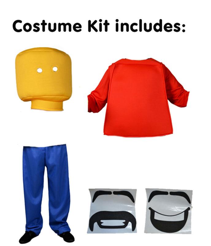 Mr Block Head Costume for Children by Morph Costume Co | Karnival Costumes